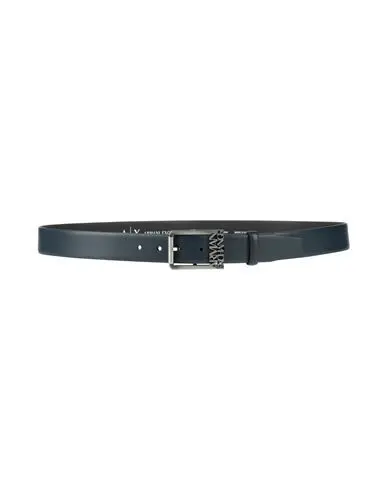 Armani Exchange Pebbled Leather Belt - Navy