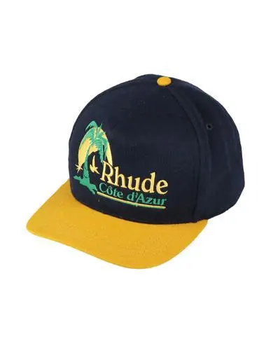 Rhude Embroidered Flannel Baseball Cap - Navy