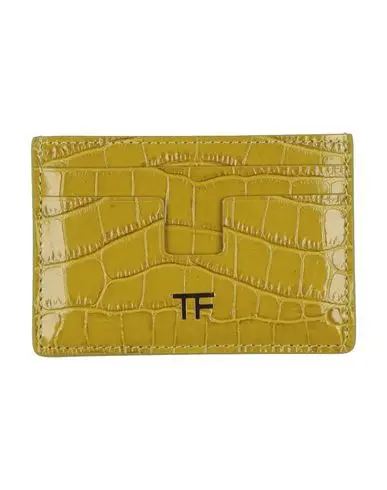 TOM FORD Cardholder Lime Calfskin, Brass - Green