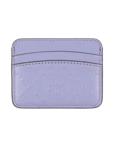 Tory Burch Cardholder Textile Fibers - Purple