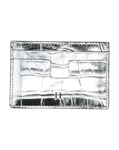 TOM FORD Cardholder Calfskin, Brass - Silver