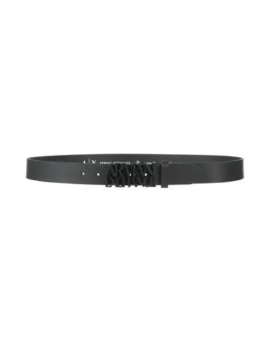 Armani Exchange Cow Leather Belt - Black
