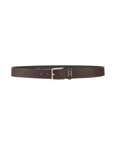 Armani Exchange Pebbled Leather Belt - Brown