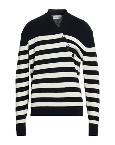 LANEUS Striped V-neck Cotton Sweater