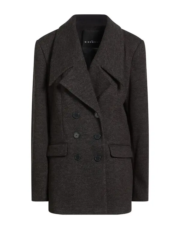 John Richmond Double-breasted Flannel Coat
