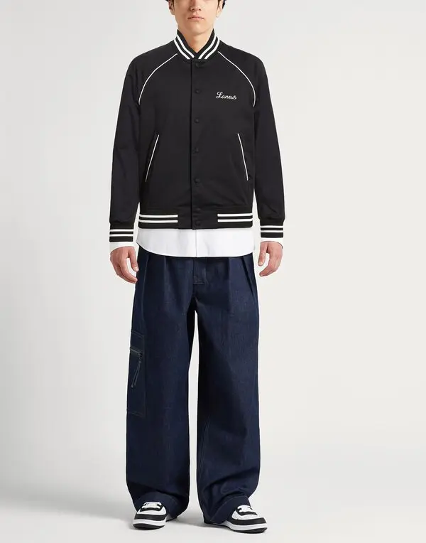 LANEUS Varsity Jacket With Embroidered Logo
