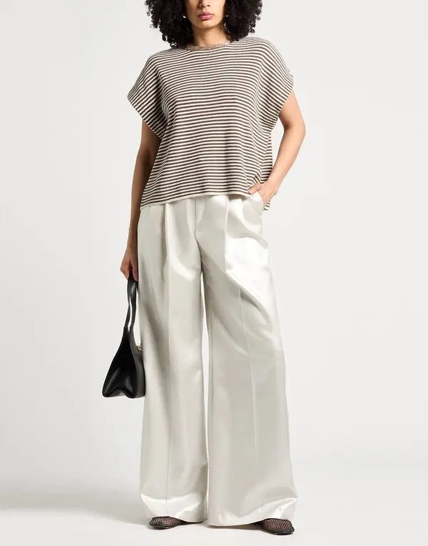 Brunello Cucinelli Striped Sequined Crewneck Sweater