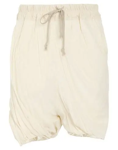 Rick Owens Cream Cotton Jersey Casual Shorts - White