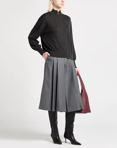 Brunello Cucinelli Turtleneck Cashmere And Silk Top - Grey