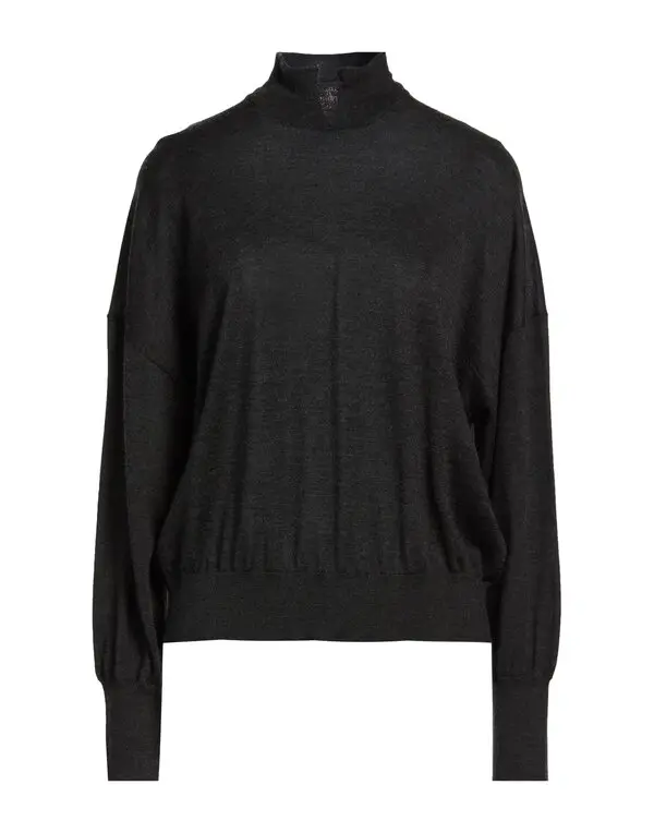 Brunello Cucinelli Turtleneck Cashmere And Silk Top - Grey