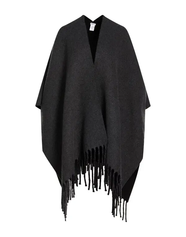 Brunello Cucinelli Wool And Cashmere Cape - Charcoal