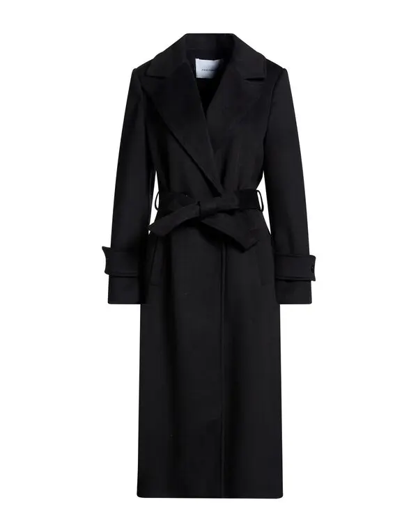FRACOMINA Belted Double-breasted Coat - Black
