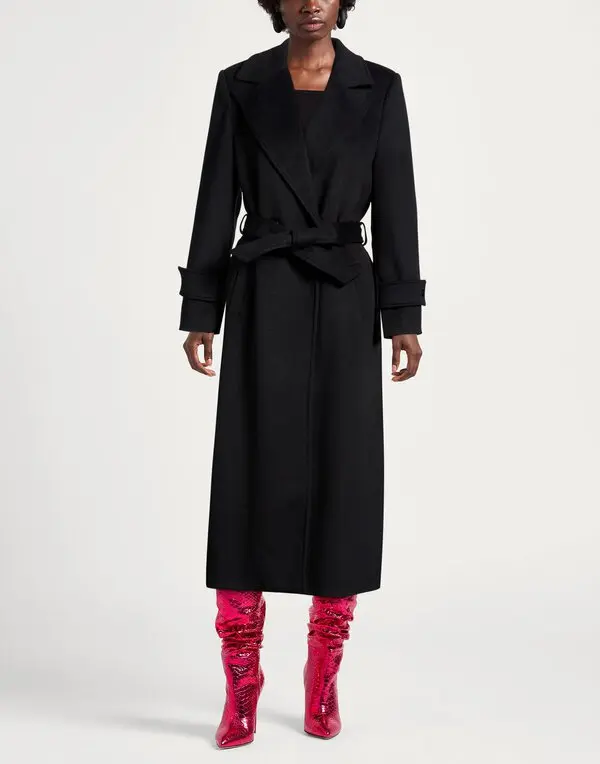 FRACOMINA Belted Double-breasted Coat - Black
