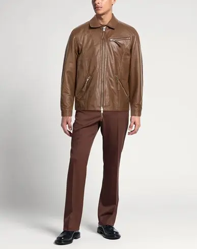 Bolongaro Trevor Joseph Sheepskin Biker Jacket - Beige