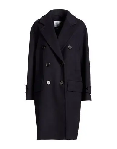 Max Mara Light Virgin Wool And Cashmere Double-breasted Coat - Blue