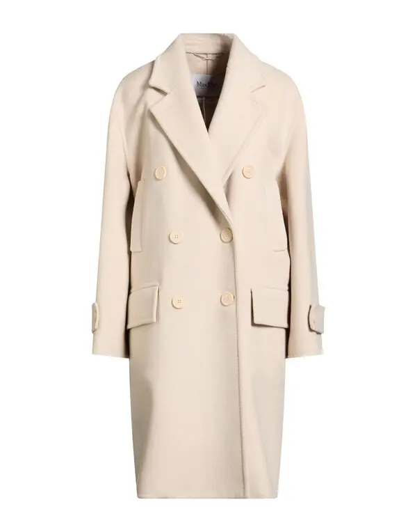 Max Mara Double-breasted Coat In Light Virgin Wool And Cashmere - Grey