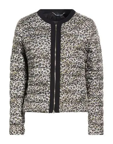 MOORER Puffer Jacket In Leopard-print Polyamide - Grey