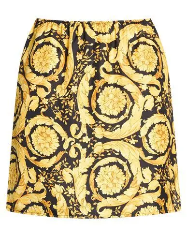 Versace Printed Silk Mini Skirt - Yellow