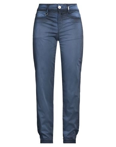 High Tapered Trousers With Designer Plaque - Navy