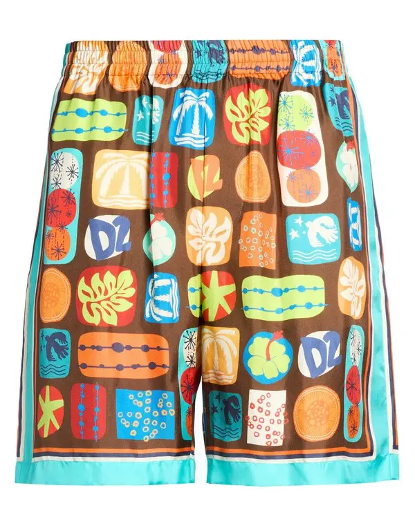Dsquared2 Silk Shorts - Brown