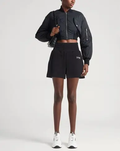 CHIARA FERRAGNI Cotton French Terry High Waisted Shorts