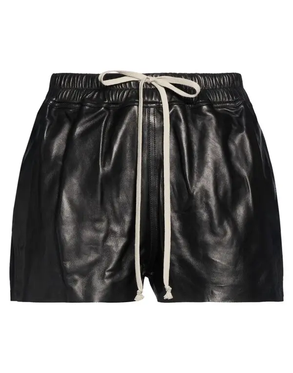 Rick Owens Calfskin Leather Shorts