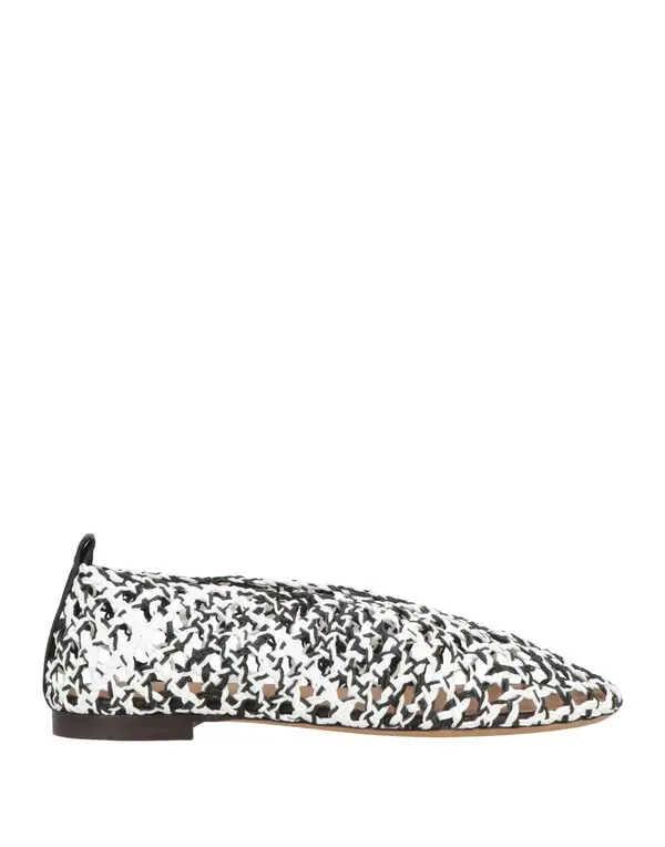 MANSUR GAVRIEL Perforated Leather Ballet Flats - Black