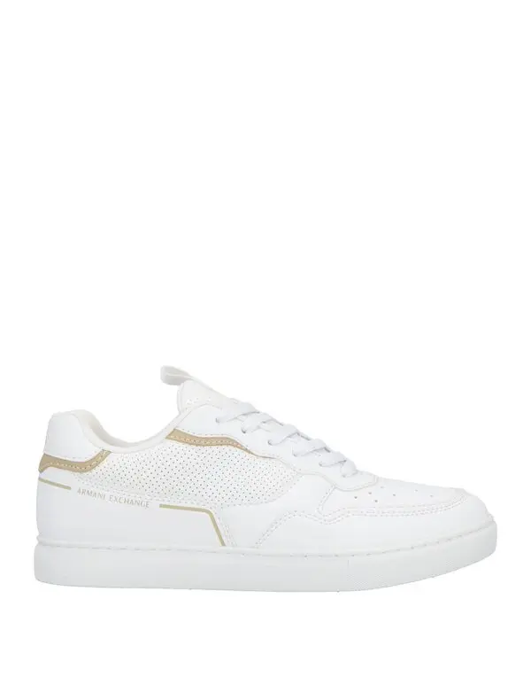 Armani Exchange Low-top Sneakers With Logo And Piped Trims