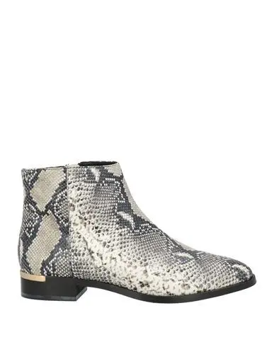 Cosmoparis Ankle Boots In Leather With Snakeskin Print