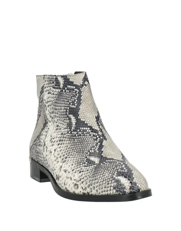 Cosmoparis Ankle Boots In Leather With Snakeskin Print