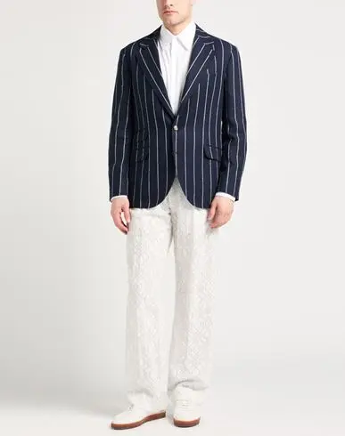 Brunello Cucinelli Single-breasted Striped Tweed Blazer