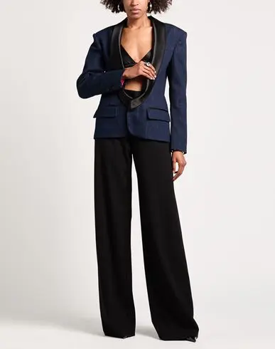 Dsquared2 Single-breasted Two-tone Denim Blazer With Satin Trims