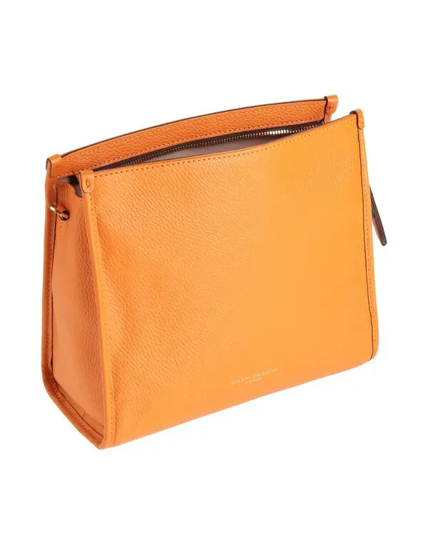 GIANNI CHIARINI Pebbled-leather Crossbody Bag - Mandarin
