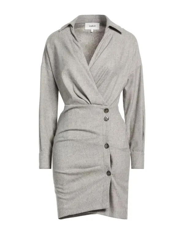 Ba&sh Flannel Mini Wrap Dress