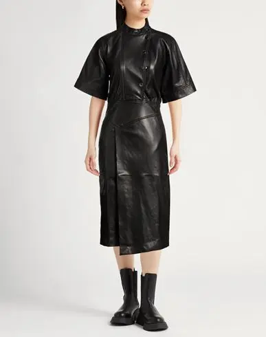 Ba&sh Midi Lambskin Dress