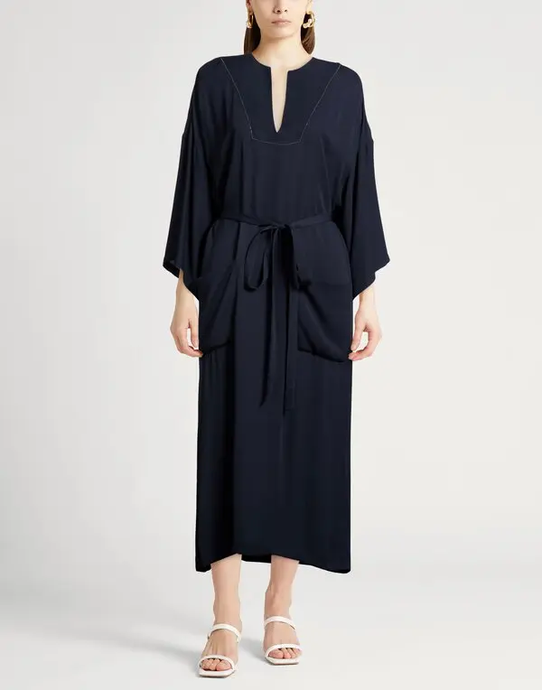 Fabiana Filippi Midi Flared Dress - Navy