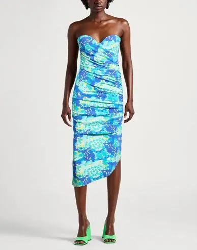 Chiara Boni La Petite Robe Asymmetrical Sweetheart Neckline Midi Dress