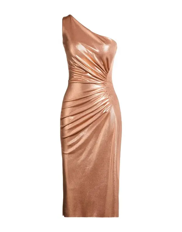 what color is the gold and white dress actually Strapless Bow Ball Gown by Petite Adele PQ1080 M / Blush/Rose Gold main image 1