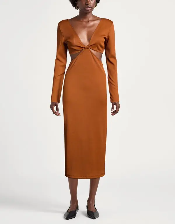 Hugo Ribbed Jersey Bodycon Midi Dress