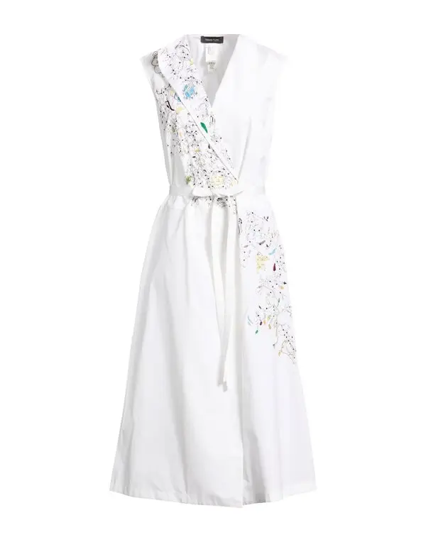 white midi wrap dress White wrap midi dress XL / Cream White