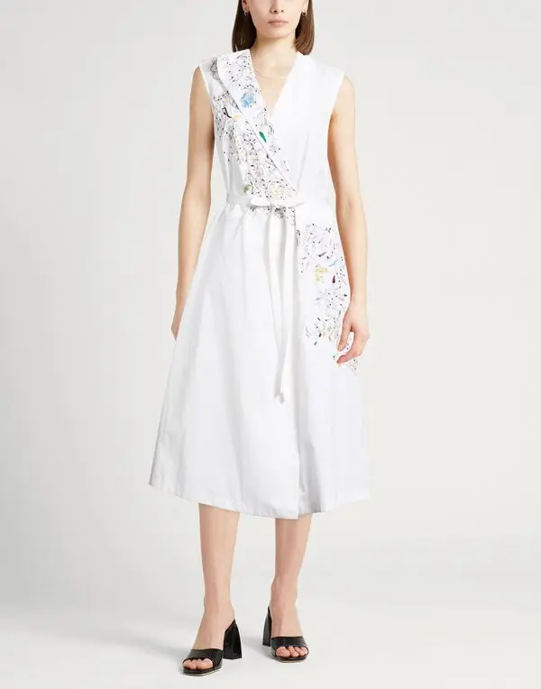 midi wrap dress white White wrap midi dress XL / Cream White