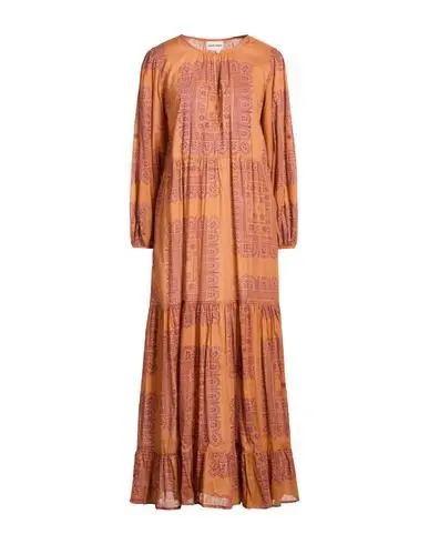 Antik Batik Bohemian Maxi Dress With Ethnic Print - Rust