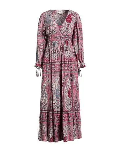 Antik Batik Floral-print Maxi Dress With Belt - Red
