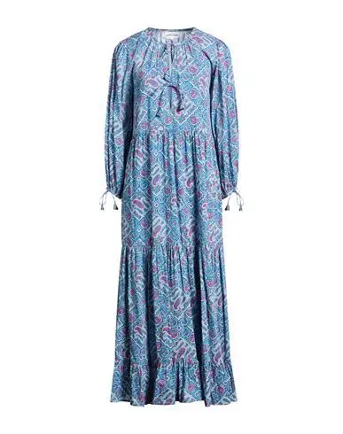 Antik Batik Cotton Maxi Dress - Slate Blue