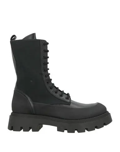 High Leather And Textile Ankle Boots