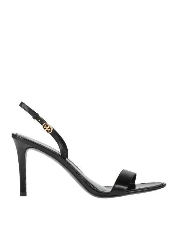 Tory Burch Leather Slingback Sandals - Black