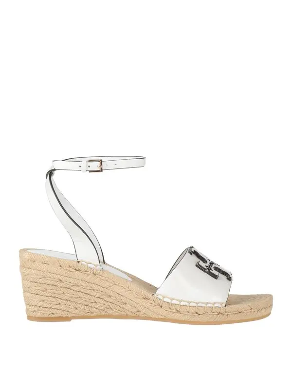 Tory Burch Goat Skin Espadrille Sandals - White