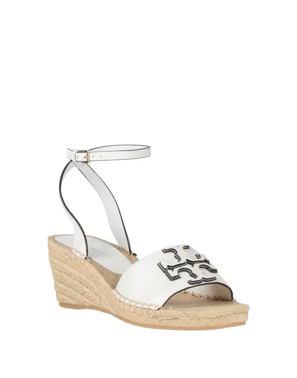 Tory Burch Goat Skin Espadrille Sandals - White