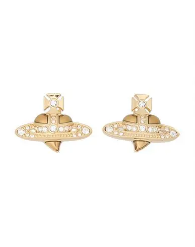 VIVIENNE WESTWOOD New Diamante Heart Earrings Earrings Brass - Gold