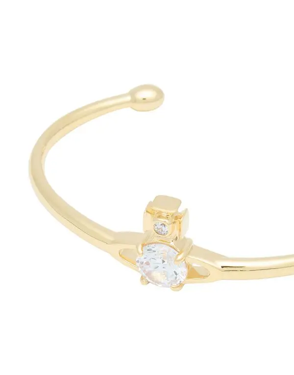 VIVIENNE WESTWOOD Reina Large Bangle Bracelet In Brass With Crystal Embellishments